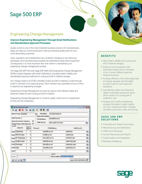 Engineering Change Management - Sage
