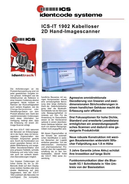 ICS-IT 1902 Kabelloser 2D Hand-Imagescanner - ICS Identcode ...