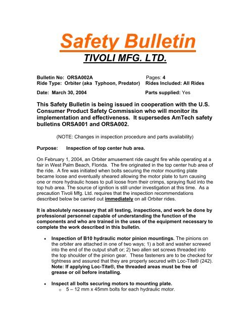 Safety Bulletin - Naarso.com
