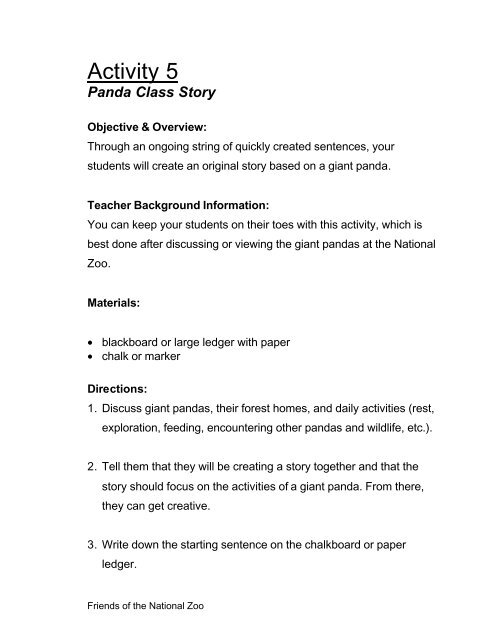 Panda Class Story - National Zoo