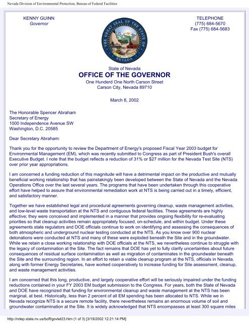 Print Letter in Adobe PDF File Format - Nevada Division of ...