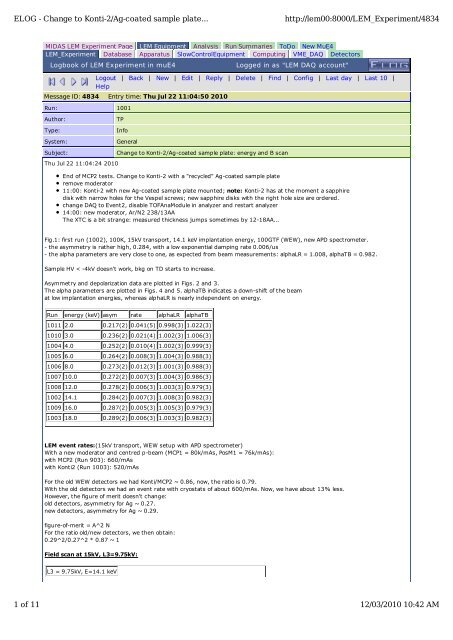 ELOG - Change to Konti-2/Ag-coated sample plate... http://lem00 ...