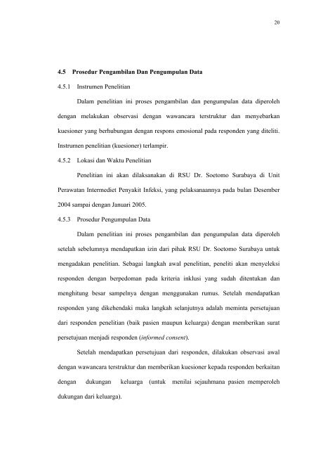 4.5 Prosedur Pengambilan Dan Pengumpulan Data - Fakultas ...