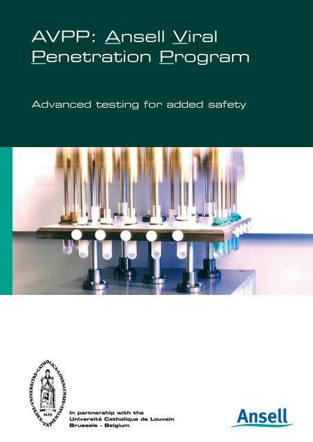 AVPP: Ansell Viral Penetration Program - Ansell Healthcare Europe