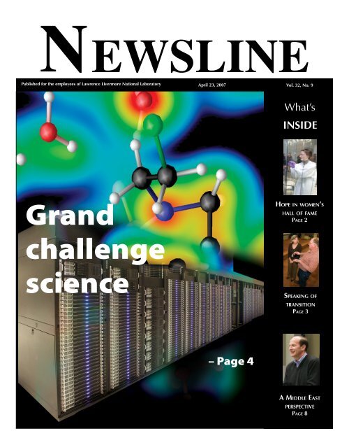 Grand challenge science - NEWSLINE - Lawrence Livermore ...