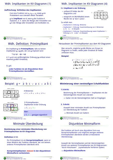 Wdh. Definition: Primimplikant Minimale ... - next-internet.com