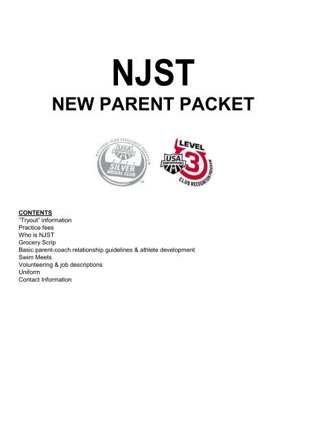 New Parent Packet - North Jeffco Swim Team