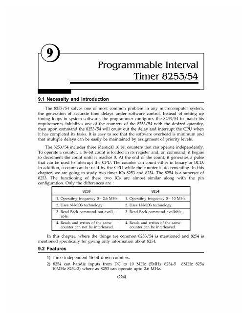Programmable Interval Timer 8253/54