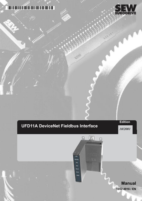 Manual UFD11A DeviceNet fieldbus interface - SEW Eurodrive