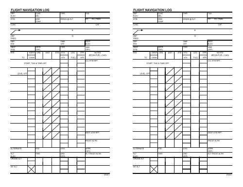 flight navigation log flight navigation log
