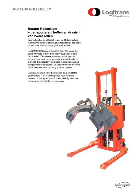 Rotator Rollenklem - Logitrans Material Handling