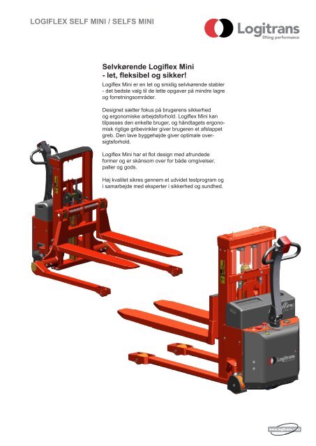 Selvkørende Logiflex Mini - let, fleksibel og sikker ... - Logitrans