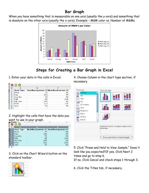 Bar Graph Steps For Creating A Bar Graph In Excel