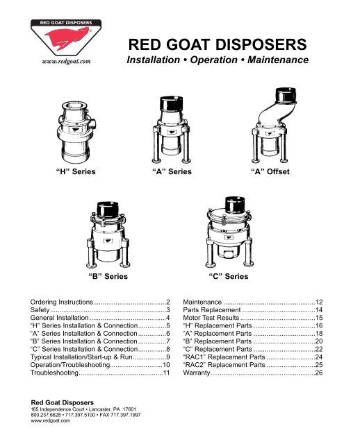 RED GOAT DISPOSERS - Parts Town