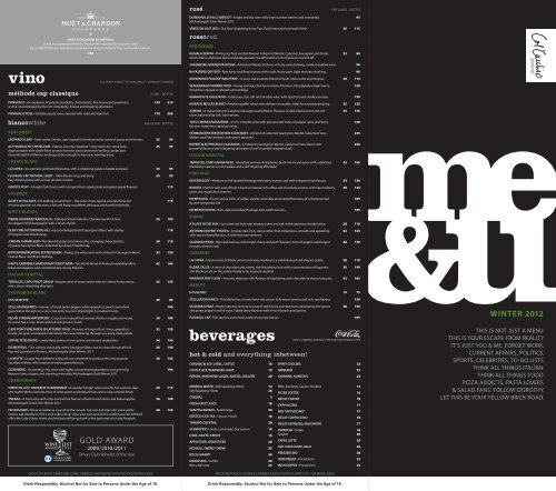 Col'Cacchio Menu - Eat Out