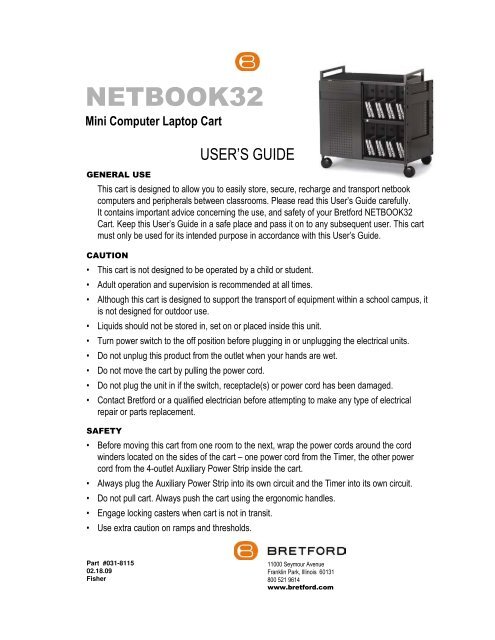 NETBOOK32 Assembly Instructions - Bretford