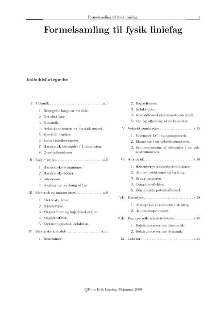 Formelsamling til fysik liniefag