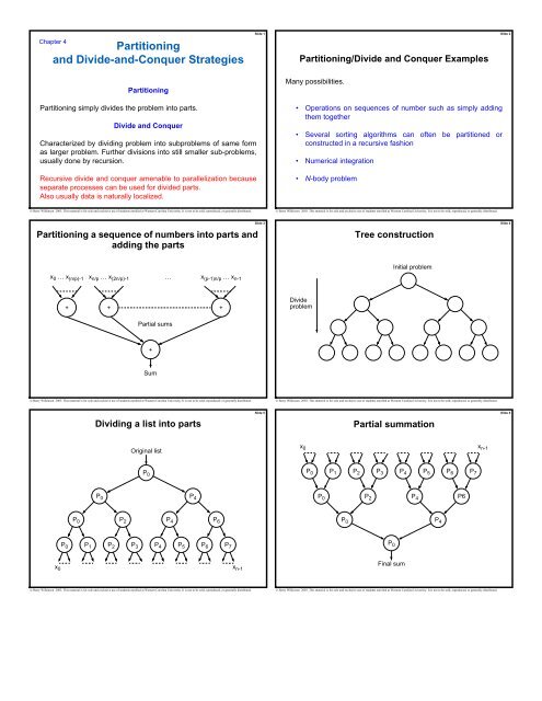 Partitioning and Divide-and-Conquer Strategies - UFMG