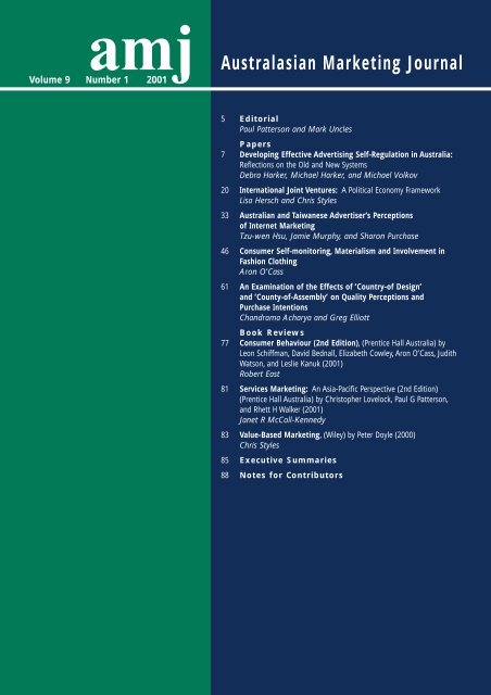 amj Australasian Marketing Journal - ANZMAC
