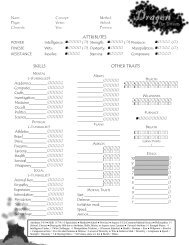 Tri-Stat dX Character Sheet - MrGone's Character Sheets