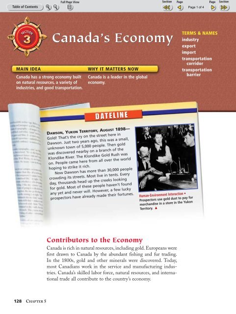 Chapter 5 Section 3: Canada's Economy - Nexuslearning.net
