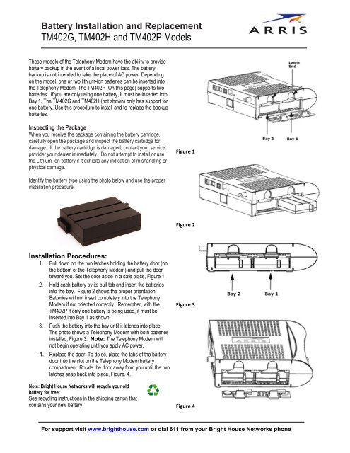 TM402G, TM402H and TM402P Models - the Bright House Home ...