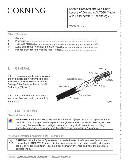 Sheath Removal and Mid-Span Access of Dielectric ALTOS® Cable ...