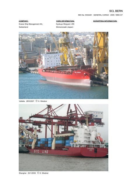 SCL BERN - Cargo Vessels International