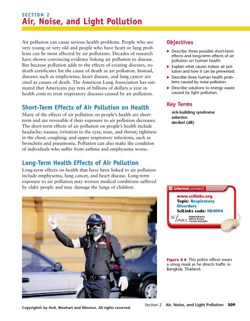 Section 2 Air, Noise, and Light Pollution - Nexuslearning.net