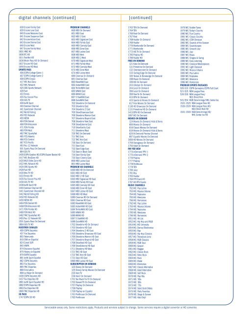 digital channels [continu
