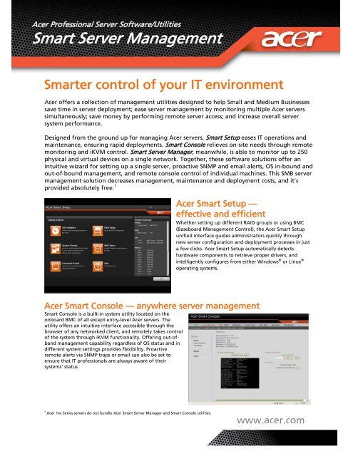 Smart Server Management - Acer