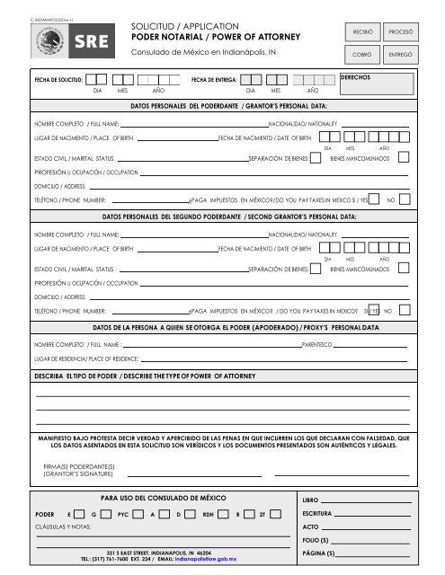 Formularios De Poder Notarial Para Imprimir Gratis Formulario De Poder