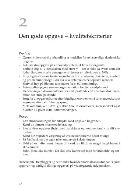 Den gode opgave – kvalitetskriterier