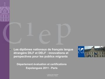 TCF - Test de connaissance du français - CIEP