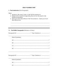 Paragraph Structure - Hamilton College