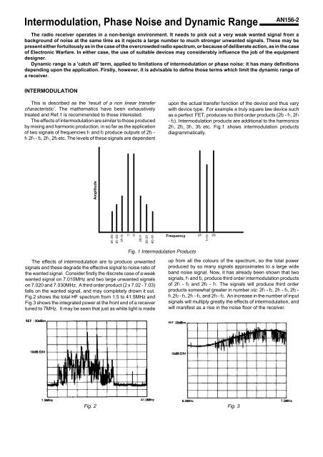 Intermodulation, Phase Noise and Dynamic Range