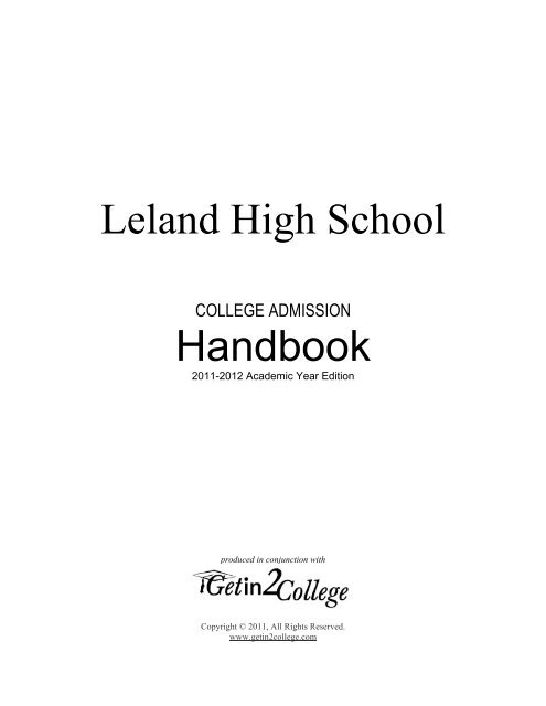 Leland High School Handbook