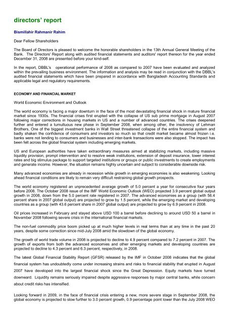 directors' report - Dutch-Bangla Bank Limited
