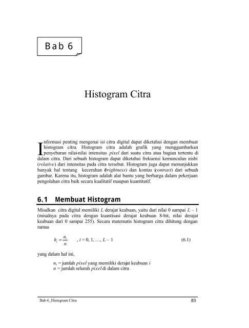 Histogram Citra