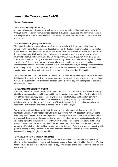 Jesus in the Temple (Luke 2:41-52)