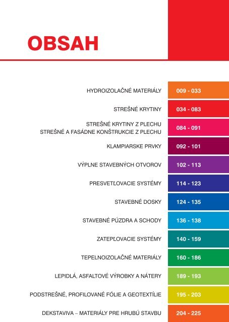 HYDROIZOLAČNÉ MATERIÁLY STREŠNÉ KRYTINY ... - DEKTRADE