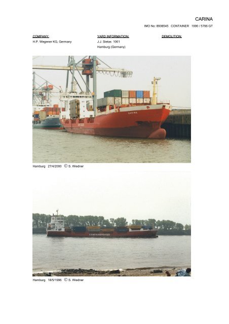 CARINA - Cargo Vessels International