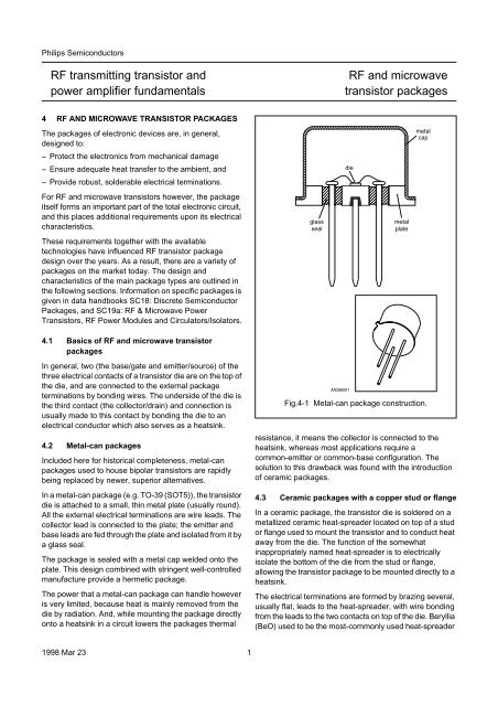 RF transmitting transistor and power amplifier ... - Rfoe.net