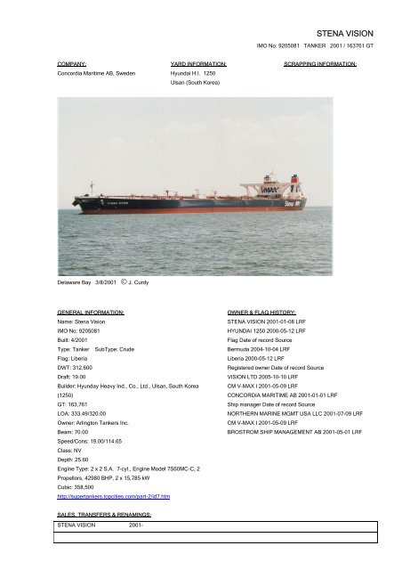 STENA VISION - Cargo Vessels International