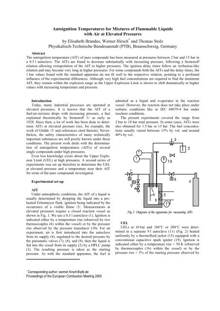 Autoignition Temperatures for Mixtures of Flammable Liquids with ...
