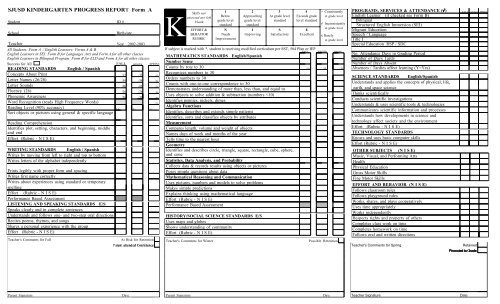 Kinder Report Card [v6.0]