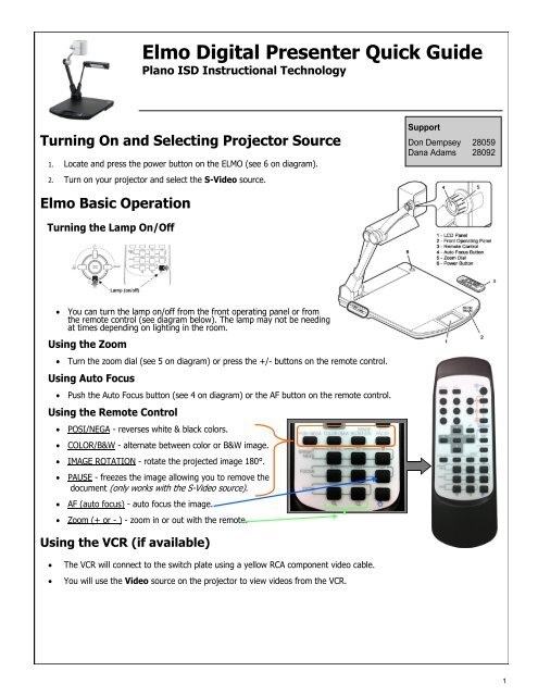 Elmo Digital Presenter Quick Guide