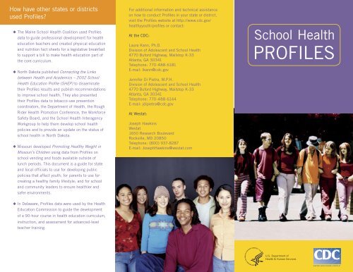 CDC Profiles Brochure