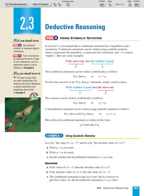 2-3 Deductive Reasoning - Nexuslearning.net