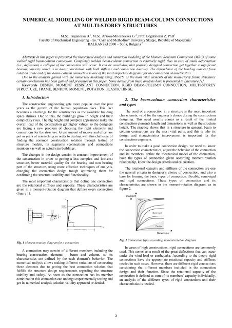 numerical modeling of welded rigid beam-column connections at ...